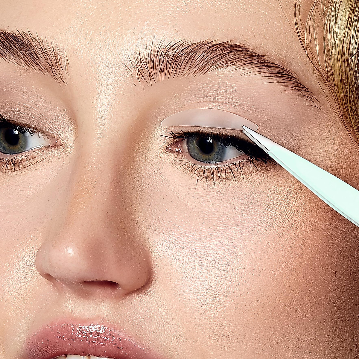 Contours Rx Precision Tweezers - Stainless Steel Needle Nose Tweezers for Eyebrows, Facial Hair & Lash Extensions - Precise Placement of Lids by Design Correcting Strips (3 inch)