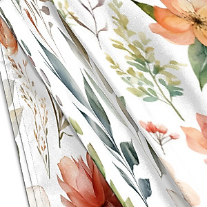 Flowers Peony Roses Satin Pillow Cases Silk Satin Pillowcase for Hair and Skin Standard Set of 2 Super Soft Silk Pillowcase with Envelope Closure (20x26 in)