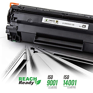 LINKYO Compatible Toner Cartridge Replacement for Canon 128 (Black, 3-Pack)