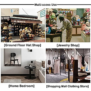 MYOYAY 5-Tier Hat Racks Rotating Metal Hat Display Stand 25 Hats Caps Holders Adjustable Hat Hanger Organizer Free Standing Headwear Wig Rack Metal Floor Rack with 4 Wheels for Caps Wigs Hats