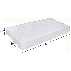 Crib Mattress Protector Cover - Comfortable, Breathable and Waterproof Bamboo Material. Keep The Crib Mattress Clean and Protected and Give Your Baby a Cozy Restful Sleep. Machine and Dryer Friendly.