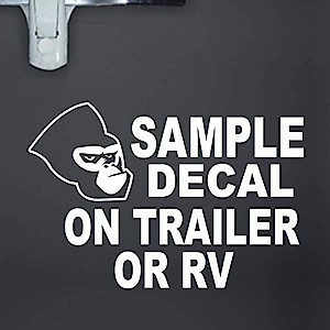 WHOA REARING HORSE TRAILER - PICK COLOR - Back Door Caution Sign Vinyl Decal Sticker A