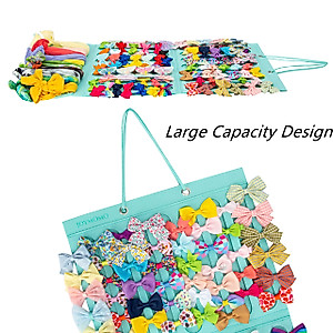 JOYMOMO Hair Bow Holder Organizer For Girls Hair Bows Organizer Display Hanging Headband Organizer Hair Accessories Storage For Headbands, Hair Clips,Scrunchies (Without Hair Bows) (green)