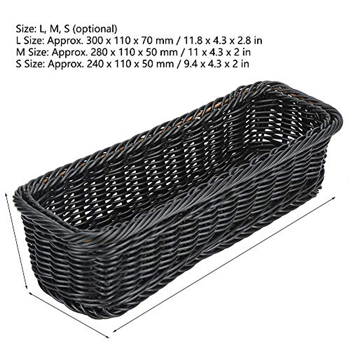 Basket Holder Fork Basket Drain Basket Restaurant Storage Basket Desktop Chopsticks Storage Basket Holder Poster Creativity Chopstick Rests & Holders (Small L240*W110*H50MM)