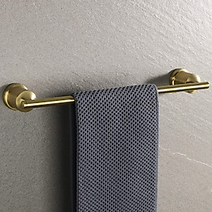 Alise Bath Towel Bars,Towel Holder Towel Racks for Bathroom Lavatory,16 Inch SUS304 Stainless Steel Hand Towel Hanger Wall Mount Towel Rail,Gold Finish GNM7003-G