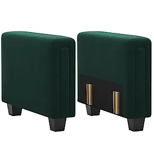 Belffin Velvet Armrest Module for Modular Sectional Sofa Couch Side Armrest for Sectional Modular Couch Green