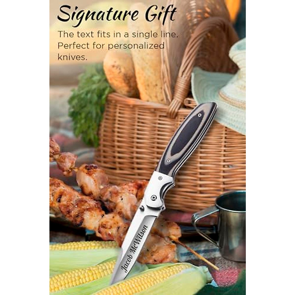 Grand Way Customized pocket Knife – Customized Gifts – Men’s Unique Knife for Him – Best Custom Knives – Cool Engraved Present for Husband Boyfriend – Gift for Birthday 04003 PS