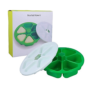 Hemoton 6 in 1 Rice Ball Mold Triangle Musubi Maker DIY Sushi Bento Nori Kitchen Rice Mould Nori Seaweed Punch Cutter for Home Party Kids Meal