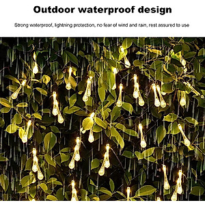 Comoo Solar String Lights Outdoor 21 Feet 30 LED Solar Lights 1Pc Outdoor Decorative 8 Mode Solar String Lights for Garden,Parties,Wedding-Warm Light