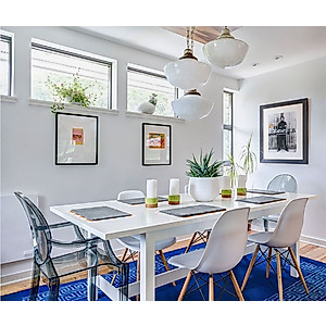 2xhome Smoke - Modern Contemporary Louis XIV Dining Chair Armchair Ghost Style Ghost Chair with Arms Ghost Arm Chair in Smoke Transparent Stackable Stacking Made From Polycarbonate