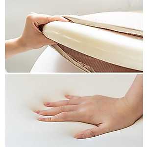 Memory Foam Chair Cushions for Dining Chair Pads Square 18" x 18" Thick Reversible Seat Cushion for Kitchen Living Room Office Chair Seat Cover Machine Washable (18" x 18", Coffee)