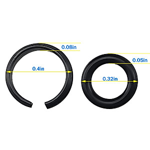 3/8" Impact Retaining Ring Clip Square Drive Socket Retainer Ring with O-Ring Fits for Milwaukee Type Impact Wrenches（20Sets）