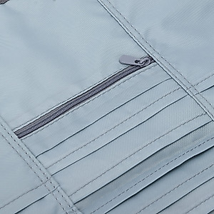 Knitting Needles Storage Bag, Portable Travel Crochet Hooks Organizer Rolling Knitting Needles Holder Case for Carrying Crochet Accessories(Gray)