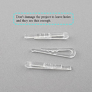 Hao Pro 38mm Length Clear Plastic Alligator Clip Easy Storage Securely Clip Prevent Damage Fabric Flexible Material U Shape Transparent Garment Clips 170 Pieces for Folding Ties Socks Pants Shirts