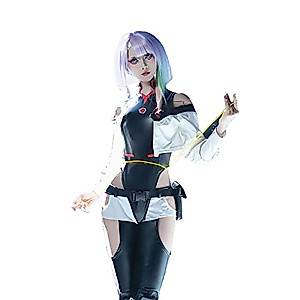 SHIKI Anime Women Edgerunner Lucy Cosplay Costume Deluxe Punk Jacket Jumpsuit Halloween Outfit for Men(S-Lucy)