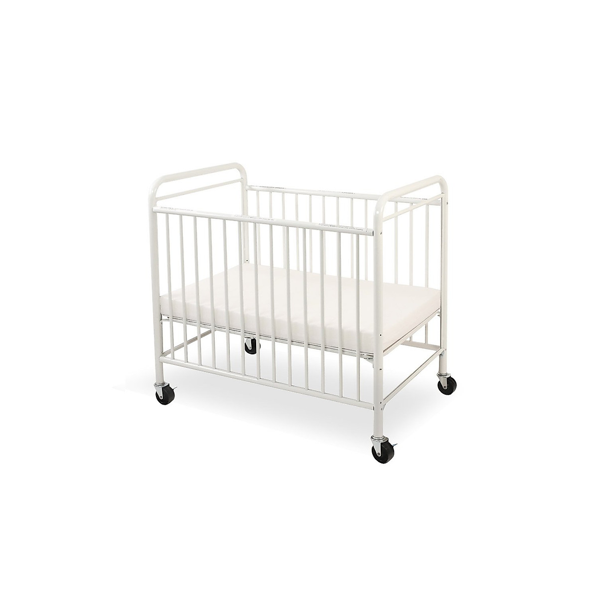 LA Baby The Condo Metal Evacuation Window Crib, White