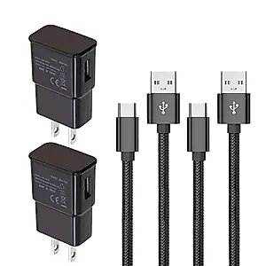 2 Pack Charger Cord Replacement for Amazon Fire TV Stick, Fire Tablet, Compatible with Samsung Android Phone AC/DC Home Wall Adapter Cable