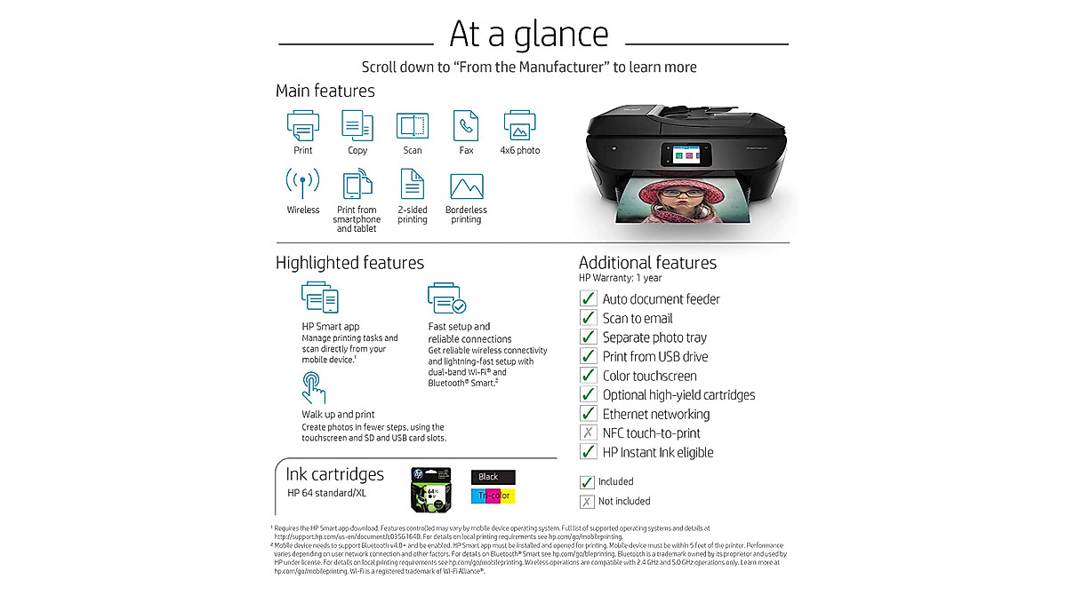 HP Envy Photo Series Printer All-in-One with Wireless Printing