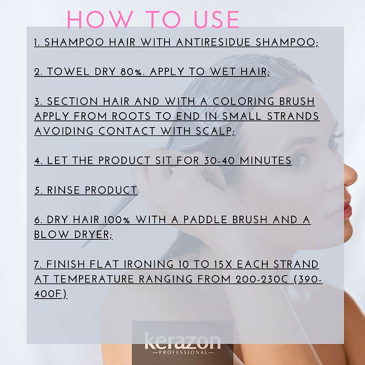 KERAZON Intensive Brazilian Hair Botox Treatment 8oz 236ml For All Hair Types, Thermal Activated Hair Mask Damaged Hair and Long Lasting Volume And Frizz Control. Packaging may vary.