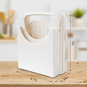 ZiChengXin Bread Slicer for Homemade Bread, Compact Bread Slicing Guide 3 Sizes Bread Loaf Slicer Thin Bread Cutter, Foldable Plastic Bread Slicer Machine, Manual Bread Slicer for Kitchen