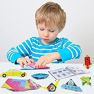 pigipigi Craft Origami Paper for Kids - 208 Sheets Vivid Colorful Folding Papers 54 Patterns Art Projects Kit for 5 6 7 8 9 10 11 12 Years Old Girl Boy Teen Birthday Gift Preschool Educational Toy