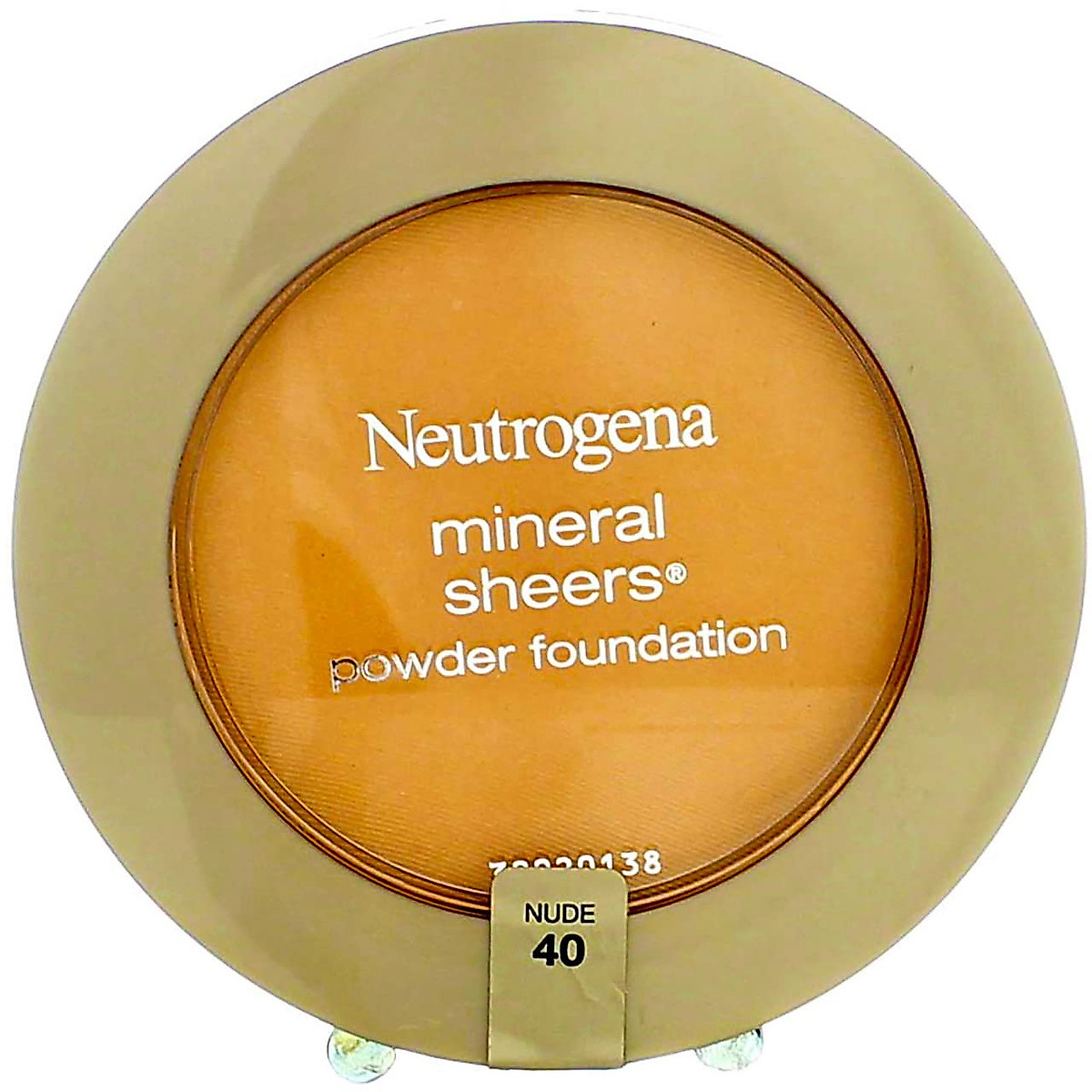 Neutrogena Mineral Sheers Compact Powder Foundation, Lightweight & Oil-Free Mineral Foundation, Fragrance-Free, Nude 40,.34 oz