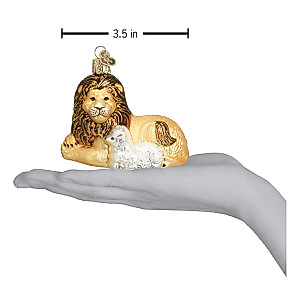 Old World Christmas Spiritual Gifts Glass Blown Ornaments for Christmas Tree Lion Lamb