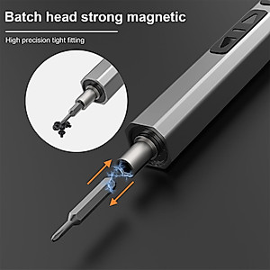 36 in 1 Cordless Electric Screwdriver, Mini Power Precision Screwdriver Set with LED Light 3. 7V Rechargeable Portable Magnetic Repair Tool Kit for Repairing Phones Eyeglasses Laptop