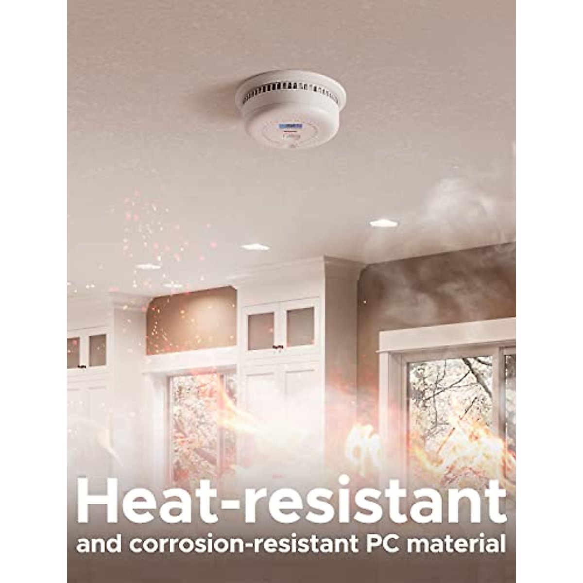 X-Sense Smoke and Carbon Monoxide Detector Combo, Wireless Interconnected Combination Smoke and Carbon Monoxide Detector with LCD Display & 10-Year Battery, RF Interconnected Model, 1-Pack