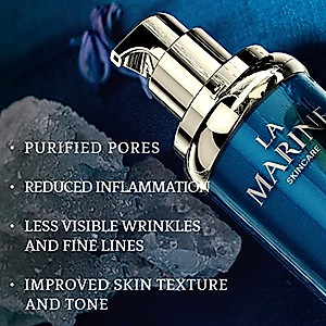 Pearl Retinol Serum - Anti Aging Treatment for Face - Vitamin C & E, Hydrolyzed Pearl and Jellyfish Extract - Reducecs Wrinkles, Fine Lines, Dark Spots, Age Spots, Sun Spots - LaMarine Skincare, 1oz