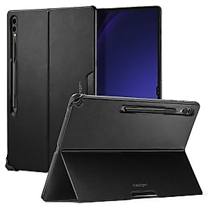 Spigen Thin Fit Pro Designed for 14.6 inch Galaxy Tab S10 Ultra Case (2024), Galaxy Tab S9 Ultra Case (2023), Galaxy Tab S8 Ultra Case (2022) Kickstand & S Pen Holder Compatible with Keyboard - Black
