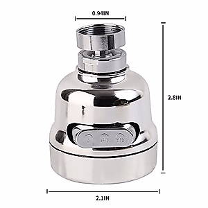Solimeta Kitchen Sink Faucet Aerator, 360° Rotatable Faucet Sprayer Head Replacement, Water Saving Faucet