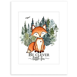 Boy Nursery Wall Decor - Baby Boy Room Decor - Woodland Nursery Decor for Boys - Boys Room Decorations for Bedroom - SET OF 4 Prints - 8x10 Each - UNFRAMED