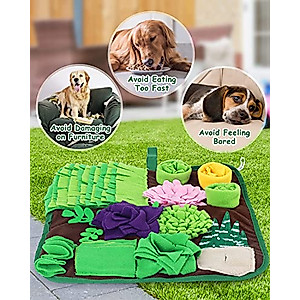 CiyvoLyeen Succulent Snuffle Mat for Dogs Small Pets Treat Toy, Dog Enrichment Toys, Dog Puzzle, Slow Eating Mat, Foraging Mat for Rabbit Cat Pig, Stress Relief Puppy Gift, for Pet