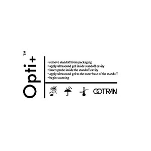 Opti+ Ultrasound Probe Standoff Kit, Cleaning Solution, High Clarity Standoff, Case