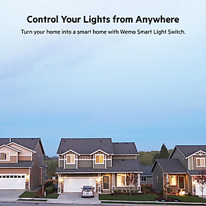 Wemo Smart Light Switch with Thread - Smart Switch for Apple HomeKit - 3 Way Switch Compatible - Smart Home Products, Smart Home Devices - HomeKit Light Switch - Apple Home - Requires Neutral Wire