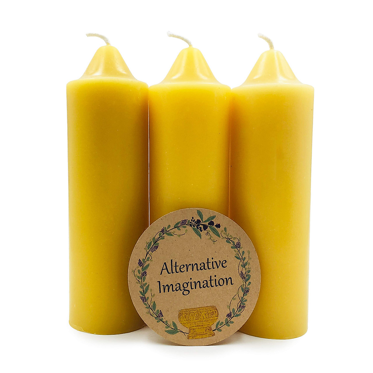 3 Pack Emergency Candles Made from Pure Beeswax. Slow Burn time for Hurricanes, Power outages, and More.