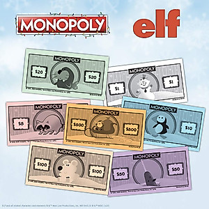 Monopoly Elf | Based on Christmas Comedy Film Elf | Collectible Monopoly Game Featuring Familiar Locations and Iconic Moments | Officially Licensed Monopoly