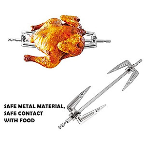 SENTOP Stainless Steel Air Fryer Fork, Roast Chicken Fork Fish Meat Grilling Fork, Air Fryer Accessories Grill Fork for BBQ Home Kitchen Outdoor Camping