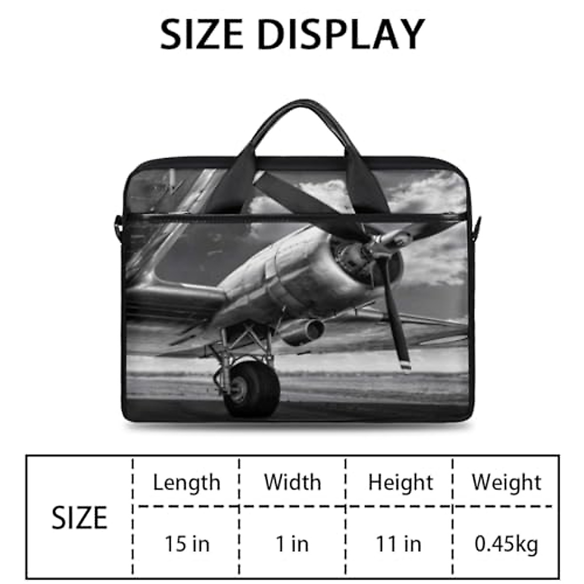 Airplanes Laptop Computer Bag Waterproof Shoulder Messenger Bag 13-15 inch Durable Laptop Tote Bag with Shoulder Strap Handle Lightweight Crossbody Briefcase
