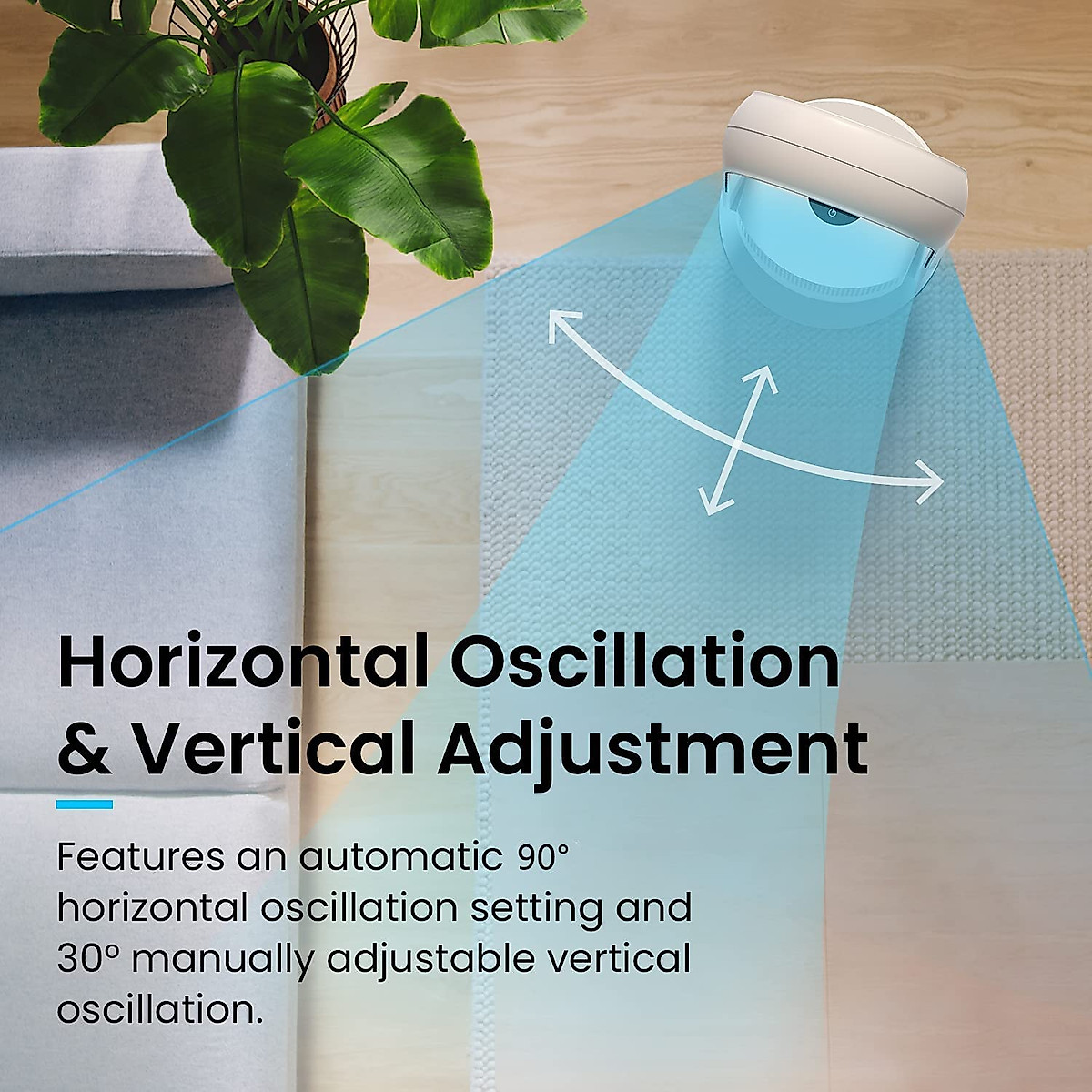 ULTTY Bladeless Tower Fan with Air Purifier, 90° Oscillating Bladeless Fan with Remote, Touch, 8H Timer, Floor Fans for Bedroom Whole Room Home Office R021, White