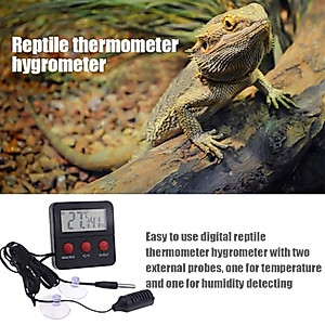 BEAHING Reptile Thermometer Hygrometer Humidity Temperature Sensor Digital Gauge for Reptile Tank Terrariums Incubator Reptile Hygrometer
