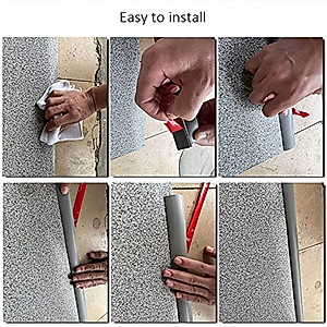 3.2FT Floor Transition Strip Self Adhesive, Transition Door Strip, Carpet & Floor Edging Trim Strip PVC Carpet Trim Suitable for Threshold Transitions with a Height 0.15~0.23Inch (4~6mm) (Color : Bla