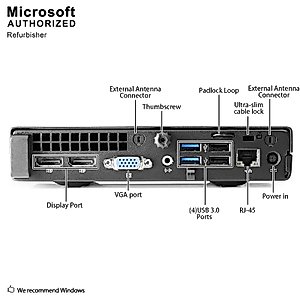 HP ProDesk 600 G1 Mini Business Desktop PC, Intel Core Quad i5 4590T up to 3.0GHz, 8GB DDR3, 128GB SSD, WiFi, BT, VGA, DP, Windows 10 64 Bit-Multi-Language Supports English/Spanish/French (Renewed)