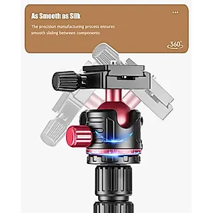 CAMBOFOTO 78"-DSLR-Camera-Tripod, Ball Head Professional Aluminum SLR Photography Tripod & Monopod with Carry Bag Compatible with Canon Nikon Binoculars Laser Telescope (Weight 3.55 Lbs, 33 Lbs Load)