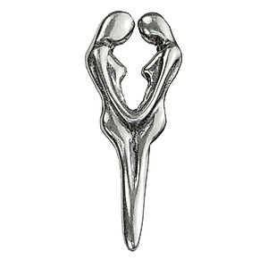 Sterling Silver Lesbian Couple Pendant