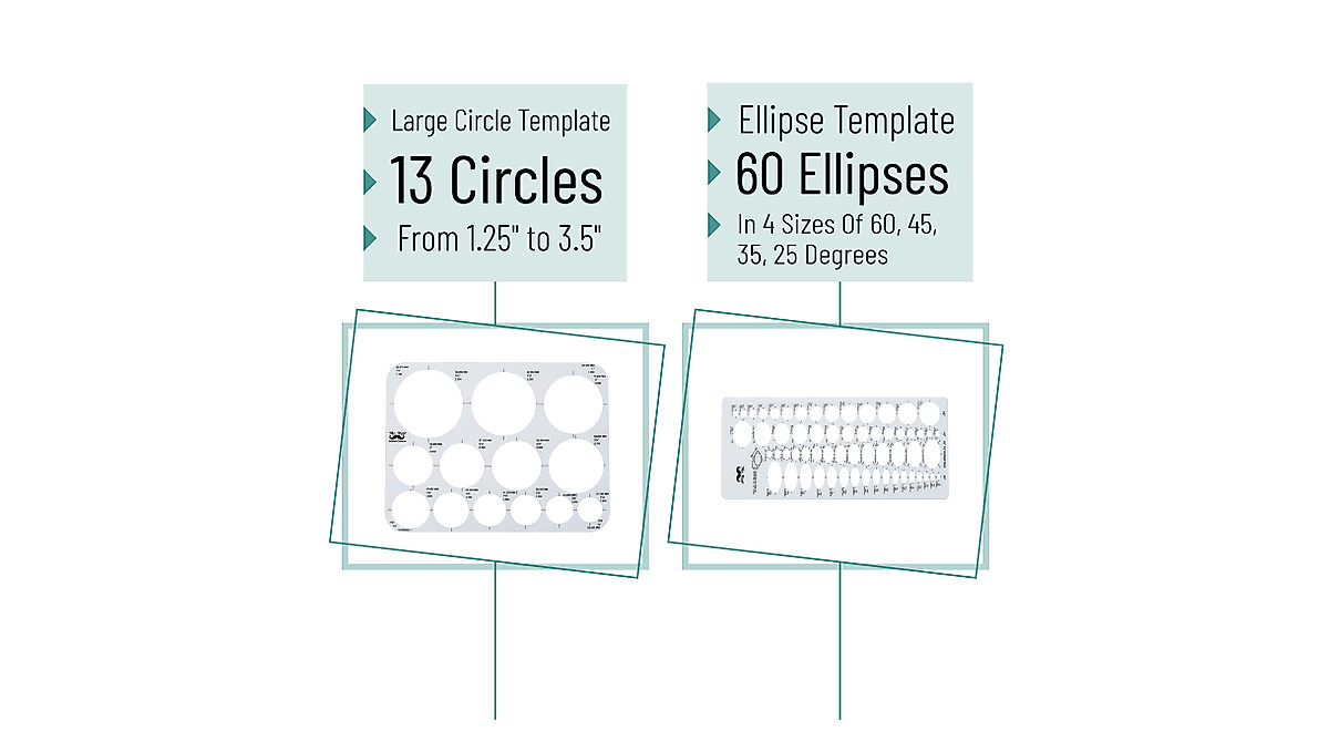 Mr. Pen French Curve & Template Set for Precision Drafting
