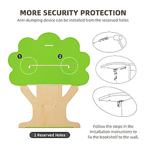 OOOK Tree Bookshelf for Kids Reading Nook, Montessori Book Shelf for Classroom, Kids Room, Playroom, Nursery