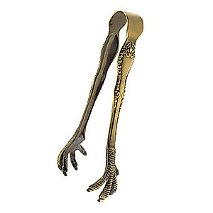 Barfly Talon Ice Tong, Antique Brass