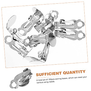 TEHAUX Essential DIY Earring Accessories 100pcs Clip-on Earring Findings Ear Jewelry Making Materials Safe Ear Clips